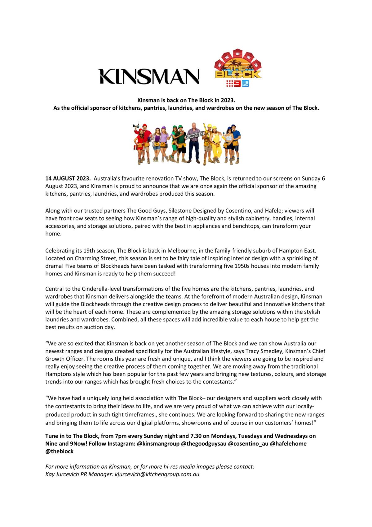 Kinsman News & Media Releases| Kinsman Kitchens